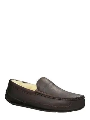 UGG Ascot Leather Slippers Dark Spice