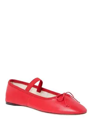 LOEFFLER RANDALL Leonie Ankle Strap Flats - Red