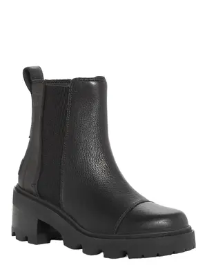 Sorel Joan Now Block Heel Chelsea Boots - Black