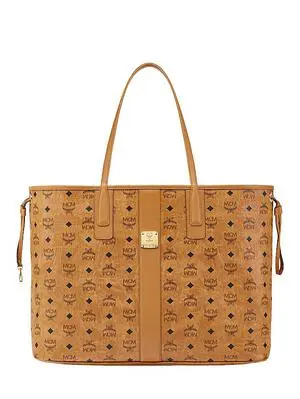 Mcm Liz Large Reversible Tote - Cognac
