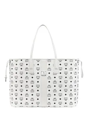 Mcm Liz Reversible Visetos Shopper - White
