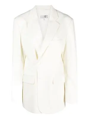 MAISON MARGIELA Asymmetric Double-breasted Blazer - White