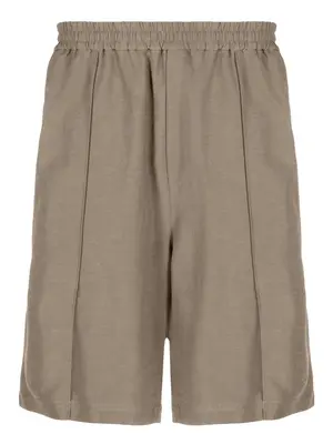 Helmut Lang Pintucked Bermuda Shorts - Green