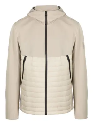 Calvin Klein Zip-up Padded Hooded Jacket - Neutrals