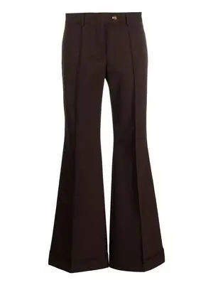 Acne Studios Mid-rise Flared Trousers - Brown