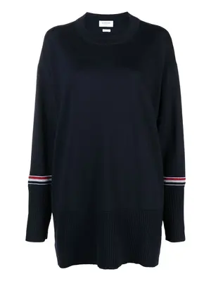 Thom Browne Crew Neck Fine-knit Jumper - Blue