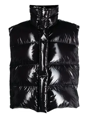MSGM Glossy Padded Gilet - Black