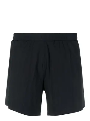 Y3 Logo-print Elasticated-waist Shorts - Black