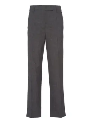 Prada Zip-pocket Wool Trousers - Grey