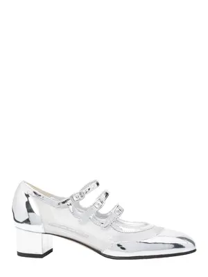 CAREL Kinight Leather Pumps - Silver