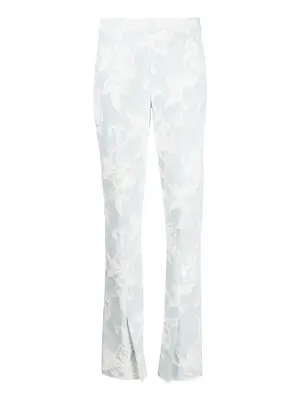Zimmermann Floral-embroidered Straight-leg Jeans - Blue
