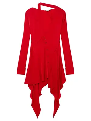 Stella McCartney Asymmetric Cut-out Dress - Red