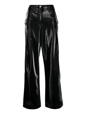 REJINA PYO Aaron Faux-leather Jeans - Black