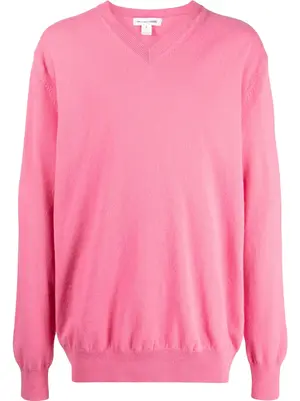 Comme Des Garçons Long-sleeve Wool Jumper - Pink