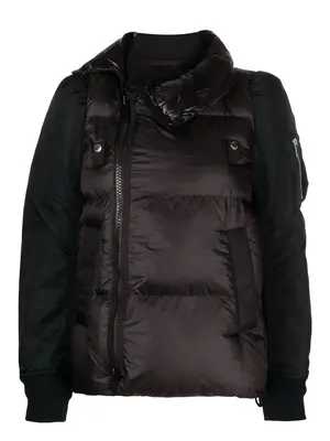 Sacai Zip-up Puffer Jacket - Black