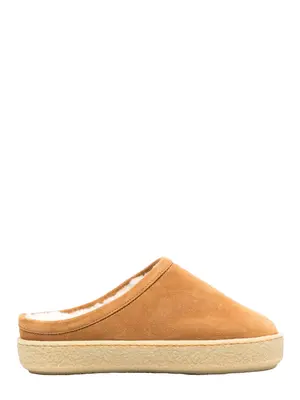 Isabel Marant Fozee Suede Flatform Mules - Brown