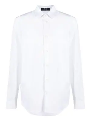 Versace Button Cotton Poplin Shirt - White