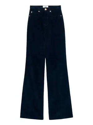 Ami Flared Corduroy Trousers - Blue