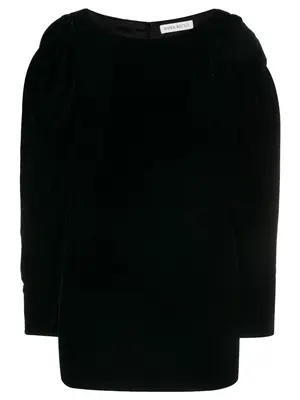 Nina Ricci Velvet Mini Dress - Black