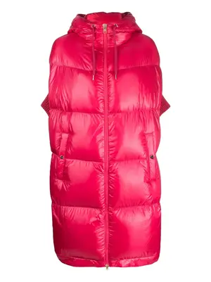 Herno Hooded Sleeveless Down Coat - Pink