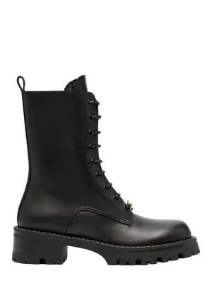 Versace Alia Lace-up Boots - Black