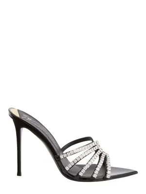 GIUSEPPE ZANOTTI 105mm Intriigo Crystal-embellished Sandals - Black