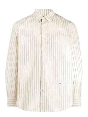 ADER ERROR Striped Cotton Shirt - Neutrals