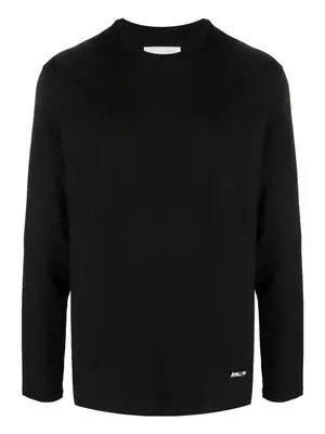 JIL SANDER Long-sleeved Cotton T-shirt - Black