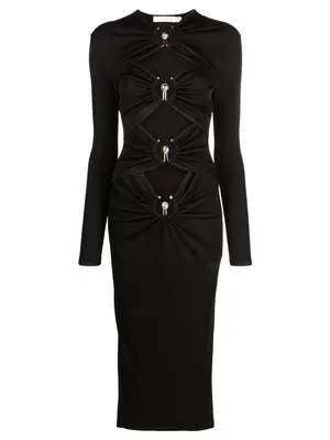 Christopher Esber Orbit Cut-out Midi Dress - Black