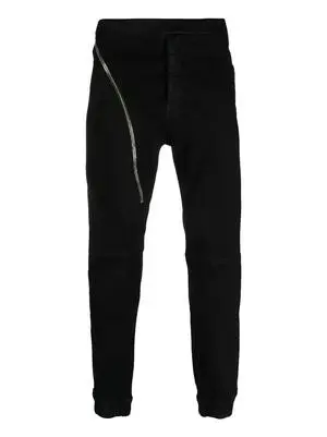 Rick Owens Aircut Decorative-zip Skinny Joggers - Black
