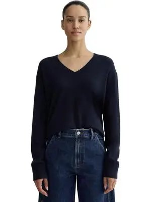 Everlane Classic V Sweater - Navy