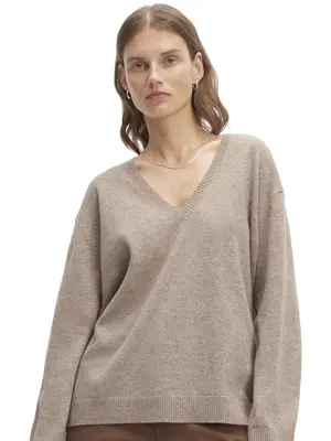 Everlane Classic V Sweater Toasted Sesame