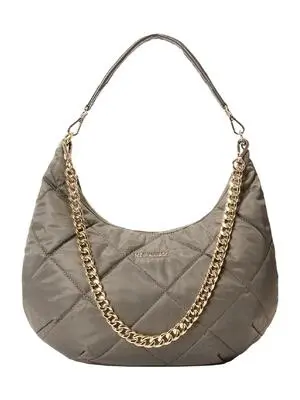 Mz Wallace Madison Quilted Shoulder Bag - Medium Grey
