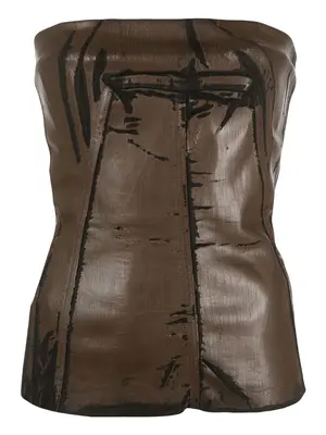 RICK OWENS Rick Owens Coated-Finish Bustier Top