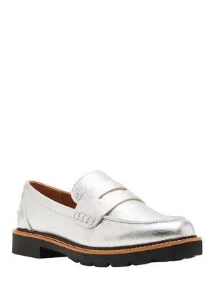 Blondo Blondo Waterproof Leather Loafer Silver Leather
