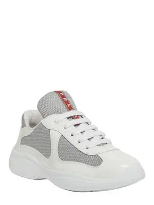 Prada America's Cup Sneakers - Bianco/ Argento
