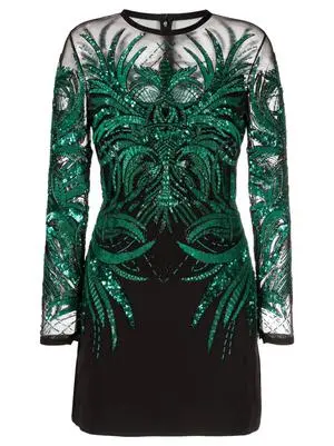 Elie Saab Bead-embroidered Minidress - Green