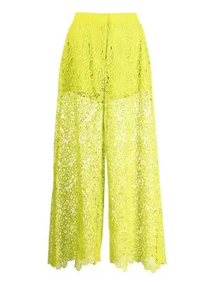 Elie Saab Macramé Wide-leg Trousers - Green