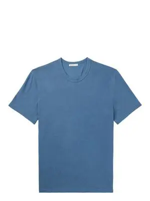 JAMES PERSE Combed Cotton-jersey T-shirt - Blue