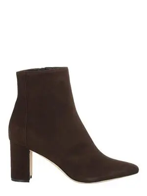 Manolo Blahnik Rosie 70mm Suede Ankle Booties - Brown