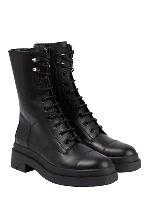 JIMMY CHOO Nari Leather Mid-calf Boots - Black