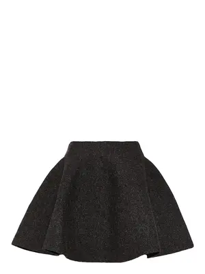 Alaïa Wool-blend Miniskirt - Grey