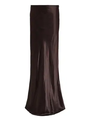 ANN DEMEULEMEESTER Satin Maxi Skirt - Purple