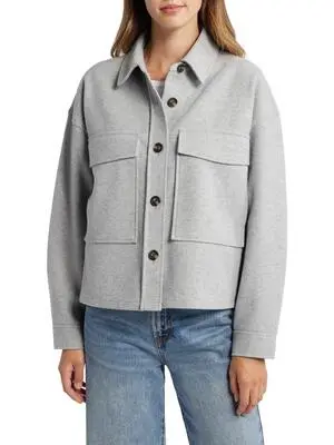 BEACHLUNCHLOUNGE Beachlunchlounge Double Face Crop Jacket Grey Heather