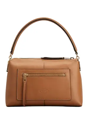 TOD'S Small T Case Boston Shoulder Bag - Brown