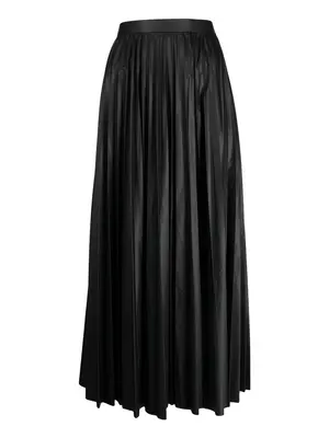 Junya Watanabe High-waist Pleated Midi Skirt - Black