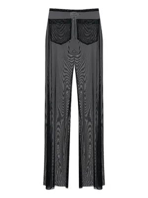 AMIR SLAMA Amir Slama Sheer Ruffled-Trim Trousers