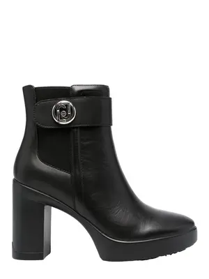 Liu Jo 100mm Leather Boots - Black