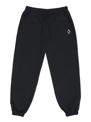 COUNTY OF MILAN Cross-embroidered Track Pants - Black