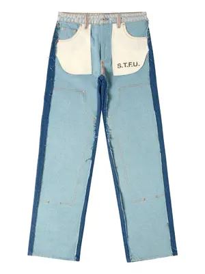 Heron Preston Panelled Mid-rise Jeans - Blue